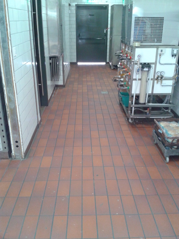 HACCP floor tiles in fast food restaurant's kitchen in Larnaca ...