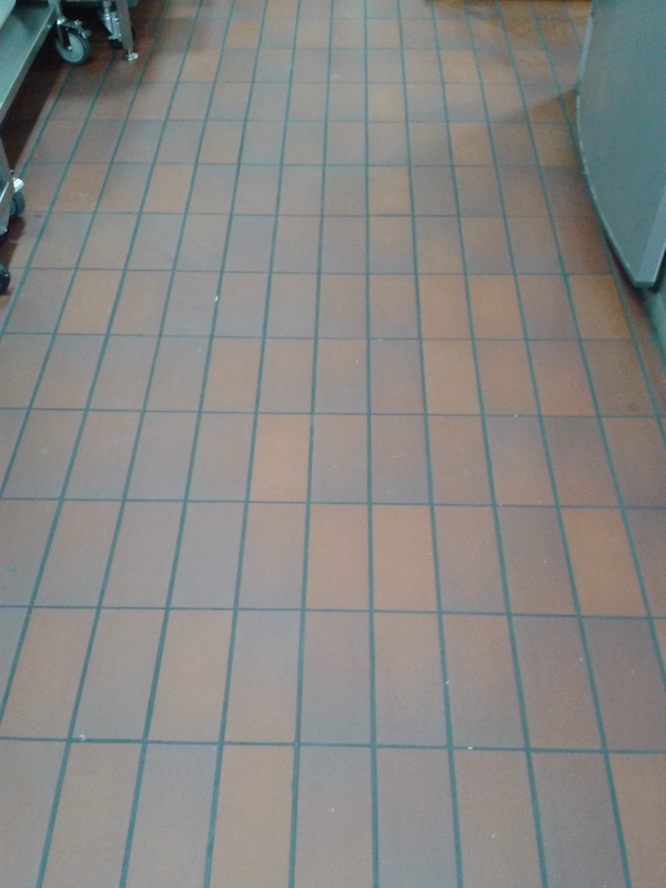 HACCP floor tiles in fast food restaurant's kitchen in Larnaca ...